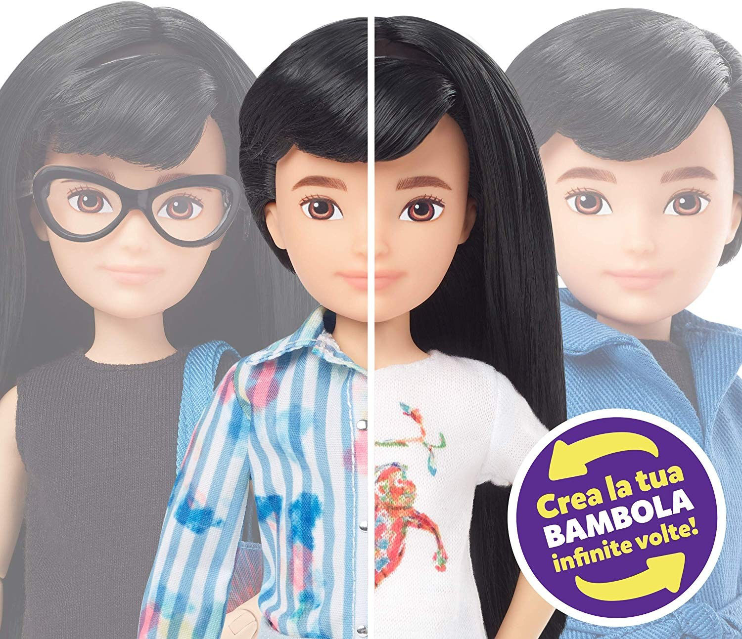 Creatable World Bambola Deluxe Capelli Neri Lisci Ggg54 - Toylandia ...